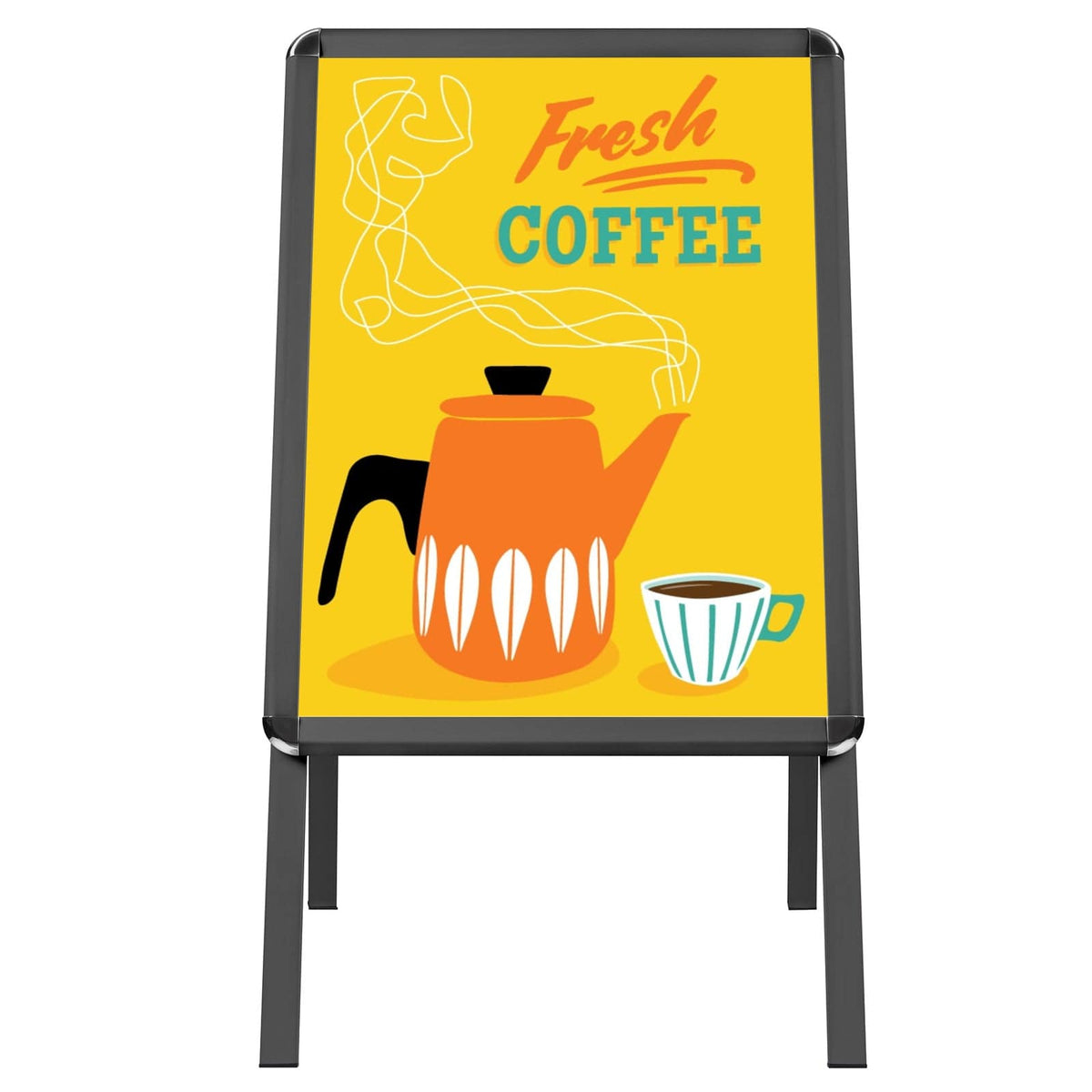 22x28 Black Sidewalk Sign - 1.25" Profile – Snap Frames Direct