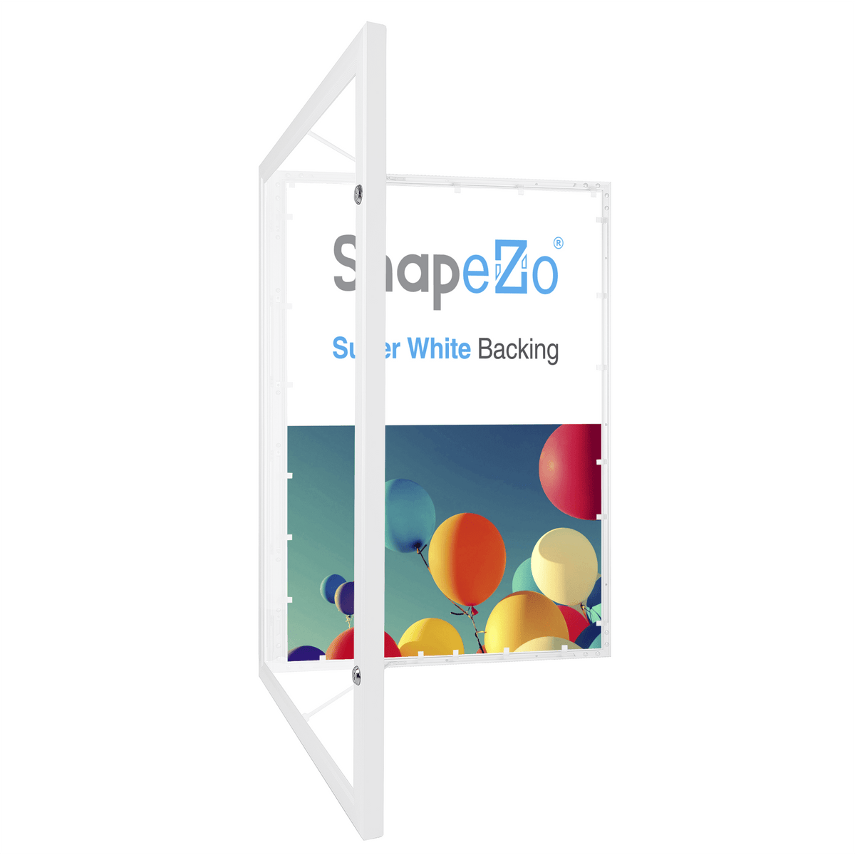 30x40 White Snapezo® Poster Case - 1.77" Profile – Snap Frames Direct