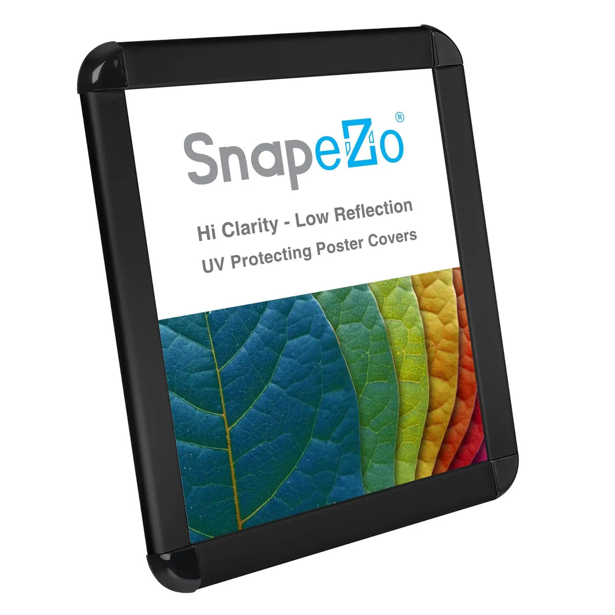 8.5x11 Black Snapezo® Round-Cornered - 1.25" Profile – Snap Frames Direct
