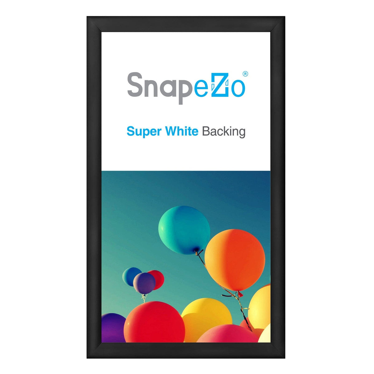 17x30 Black Snapezo® Snap Frame - 1.2" Profile – Snap Frames Direct
