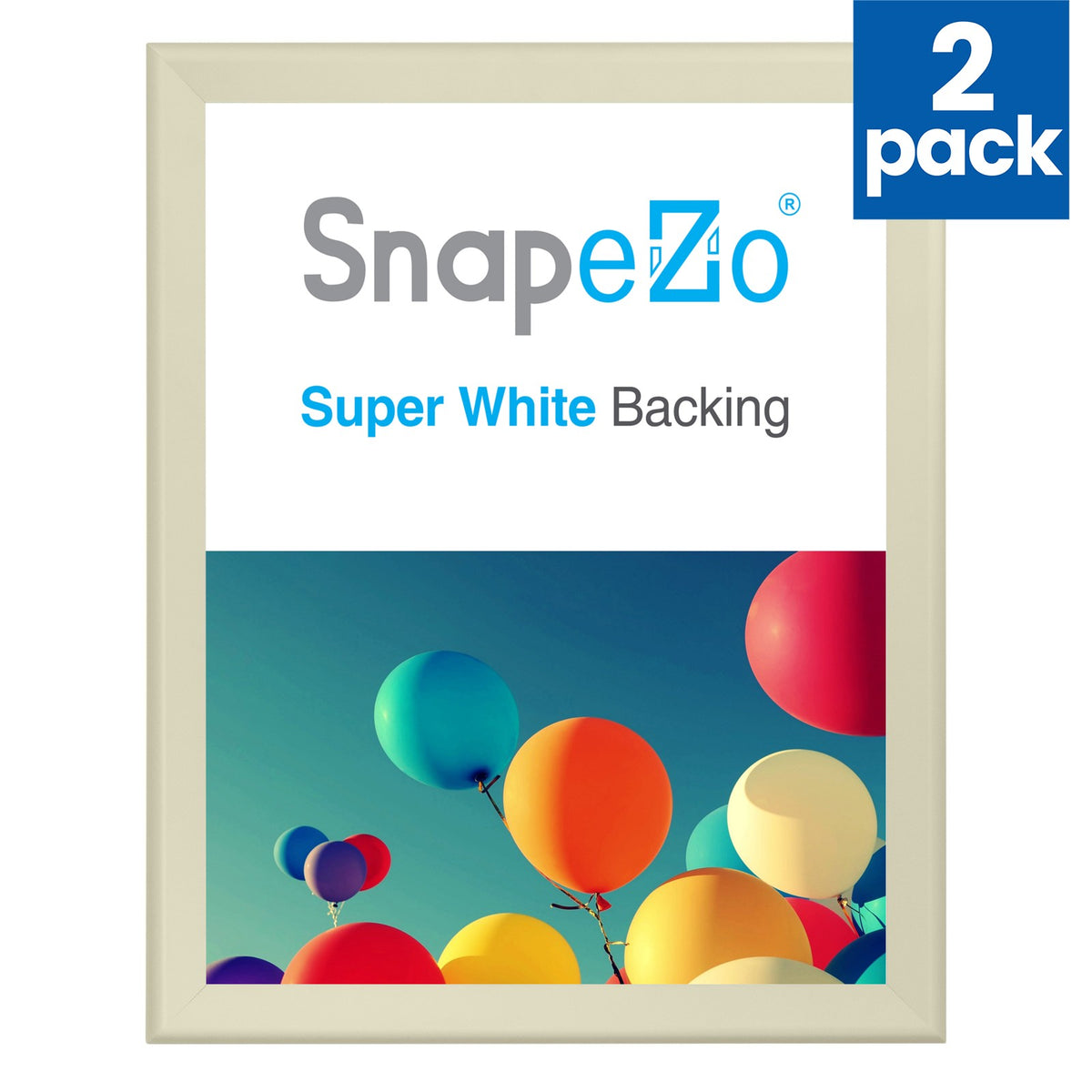 Twin-Pack of 36x48 Inches Off-White Snapezo® Snap Frame - 1.7" profile ...