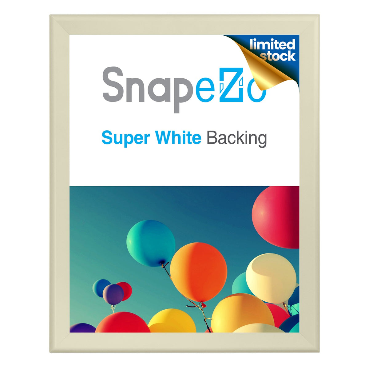 Twin-Pack of 36x48 Inches Off-White Snapezo® Snap Frame - 1.7" profile ...