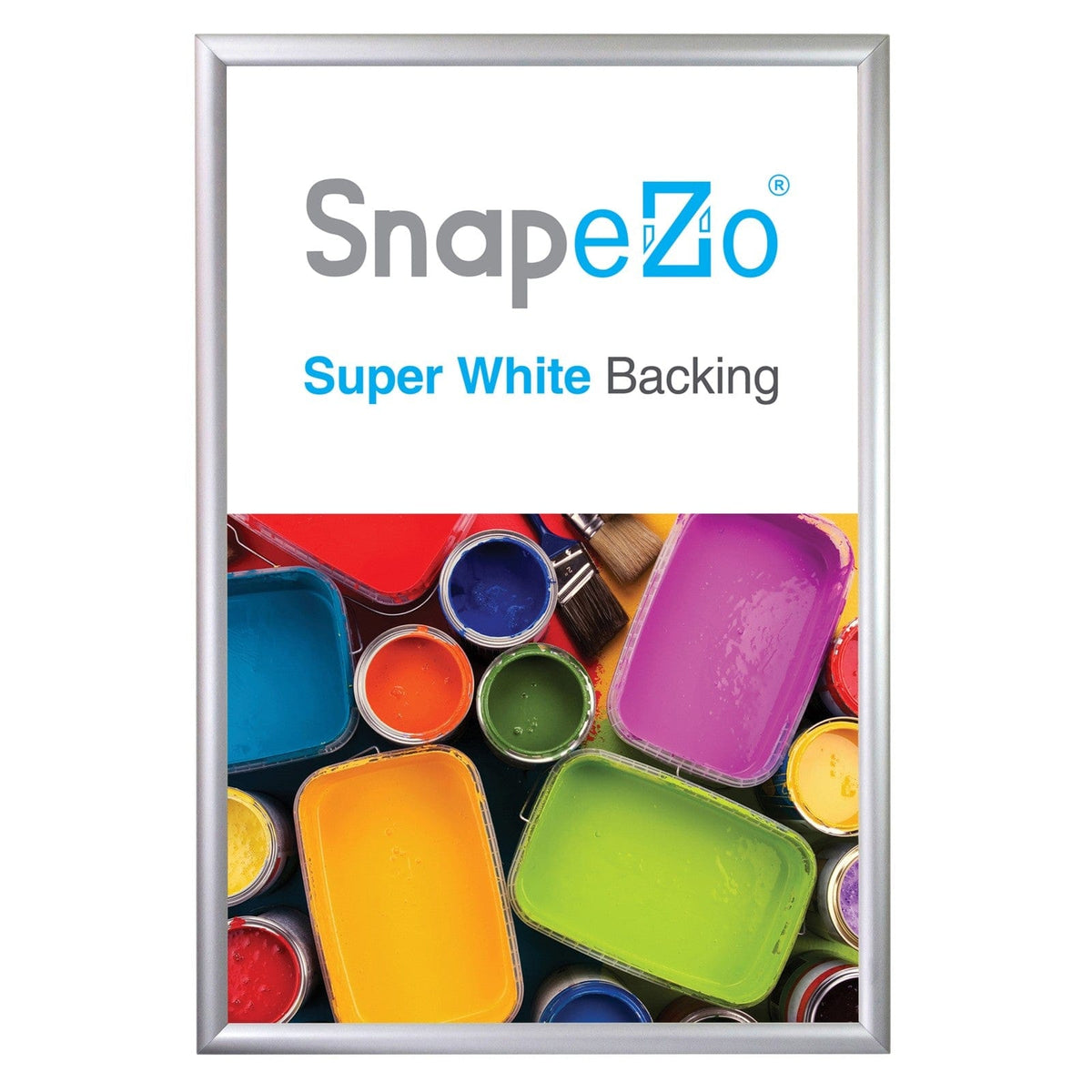 23x34 Silver Snapezo® Snap Frame - 1.2" Profile – Snap Frames Direct